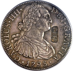 5 Chelines de Plata de Gran Bretaña "Contramarca de Escocia" 1811 KM ...