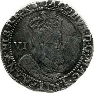 Great Britain Silver 6 Shillings Scotland 1610-1622 KM# 35 ...