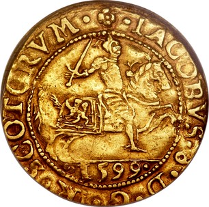 Great Britain Gold Rider "James VI" 1593-1601 KM# 18 | coinscatalog.NET