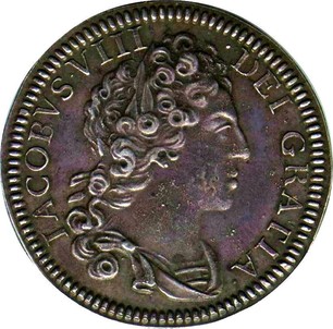 Gran Bretaña Plata 1 Guinea "James VIII" 1716 X# PT4a | coinscatalog.NET
