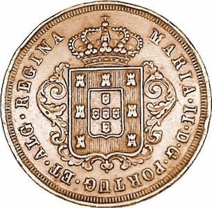Portuguese 10 Reis (X Reis) Prortuguese colony Early coinage 1842-1852 ...