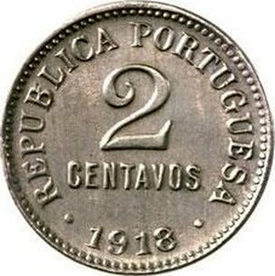 Portuguese 2 Centavos Republic 1918 KM# 567 | coinscatalog.NET