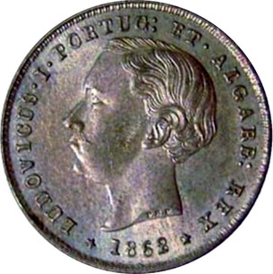Portuguese Silver 200 Reis Kingdom Decimal coinage 1862-1863 KM# 507 ...