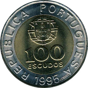 Portuguese 100 Escudos "50th Anniversary of FAO" 1995 KM# 678 | coinscatalog.NET