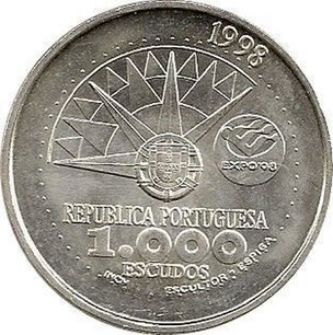 Portuguese Silver 1000 Escudos "International Year of the Oceans Expo ...