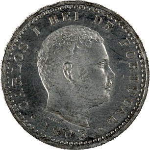 20 Reis portugueses "Patrón Carlos I." 1903 | coinscatalog.NET