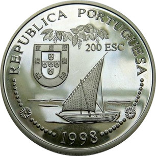 Portuguese Silver 200 Esc "500th Anniversary of the Discovery of India ...