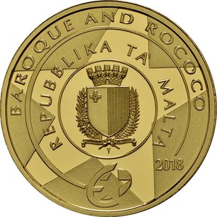 Maltese Gold 50 Euro "Baptism of Christ" 2018 | coinscatalog.NET