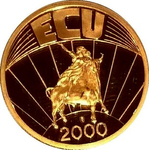 Portuguese ECU "Man on the horse" 2000 X# 100a | coinscatalog.NET
