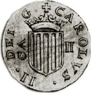 2 Reales de Plata Española (4 Reales de Vellon) "Charles II" 1669 KM ...