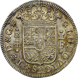 Spanish Silver 2 Reales "Luis I Segovia" 1722-1724 KM# 328 ...