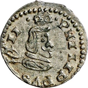Español 4 Maravedis "Felipe IV" 1661-1664 KM# 160 | coinscatalog.NET