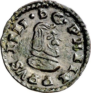 Spanish 4 Maravedis "Philip IV" 1663 KM# 176 | coinscatalog.NET