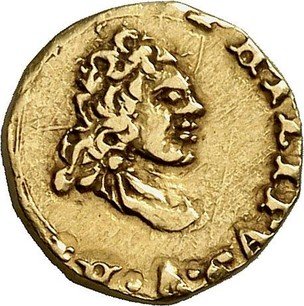Spanish 1/10 Oz Gold Escudo "Philip V Crowned Shield Bust" 1700-1746 KM ...