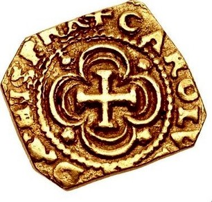 Spanish 1/10 Oz Gold Escudo "Carlos II" 1688-1701 KM# 52 | coinscatalog.NET