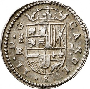 Spanish Silver Real "Charles II" 1684-1685 KM# 202 | coinscatalog.NET