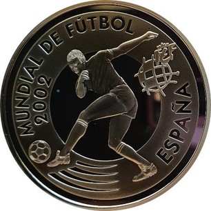 Spanish Silver 10 Euro "Football World Cup in Korea and Japan - Goal ...