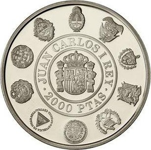 Spanish Silver 2000 Pesetas "Spanish Lynx" 1994 KM# 939 | coinscatalog.NET