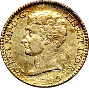 Spanish Gold 80 R "Joseph Napolean" 1809-1810 KM# 542 | coinscatalog.NET