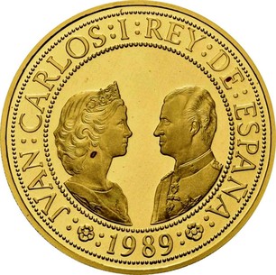 Spanish Gold 80000 Pesetas "Ferdinand II and Isabella I" 1989 KM# 845 ...