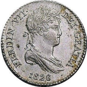 Real de Plata Español "Fernando VII" 1815-1833 KM# 462.3 | coinscatalog.NET