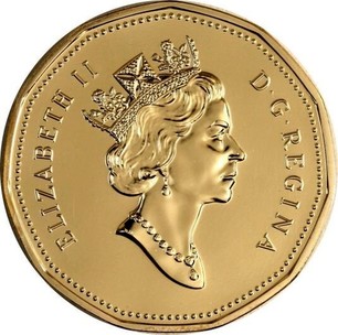 Canadian Dollar "15th Anniversary of the Loonie Dollar" 2002 KM# 462 ...