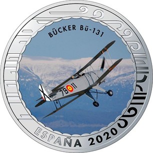 Spanish 1,5 Euro "History of Aviation - Bucker Bu-131" 2020 ...
