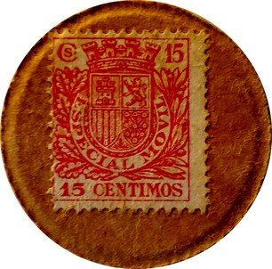 Spanish 15 Centimos "Especial Movil" 1938 | coinscatalog.NET