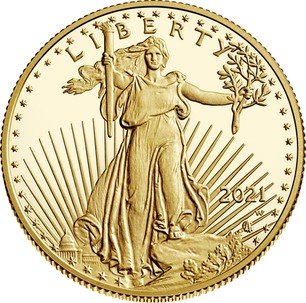 USA 1/2 Oz Gold 25 Dollars "American Gold Eagle" 2021-2022 ...