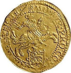 Dutch Gold 1/2 Gold Rider Friesland Province Standard Coinage 1620-1644 KM# 45 | coinscatalog.NET