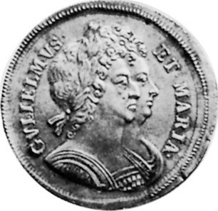 Great Britain 1/2 Penny "William and Mary - Pattern" 1694 KM# PnM33 ...