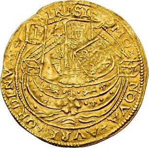 Oro holandés 1/2 rosa Noble Provincia de Frisia Moneda estándar 1600 ...