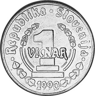 Slovenian 1 Vinar "Lipa Holding Ljubljana Series" 1990 X# Tn1 ...