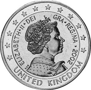 Great Britain 2 Euro "Elizabeth II - pattern" 2002 X# Pn8a ...