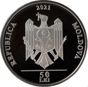 Moldovan Silver 50 Lei "30th anni. Republic of Moldova. My heart is ...