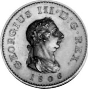 Great Britain Silver Farthing "George III- Pattern" 1806 KM# PnA68 ...