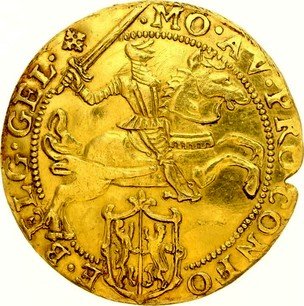 Dutch Gold Gold Rider "Armored Knight on Horse" 1606-1628 KM# 18 ...