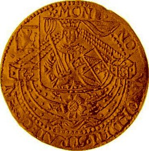 Dutch Gold 1/2 Rose Noble Utrecht Province 1601-1602 KM# 5 ...