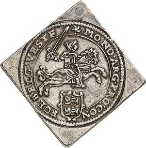 Dutch Silver 1/2 Rider West Friesland Province Standard Coinage 1664 KM ...