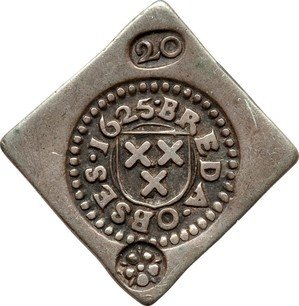 Dutch Silver 20 Stuivers "Klippe" 1625 KM# 3 | coinscatalog.NET