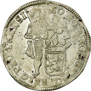 Dutch Silver Ducat "Standing Armored Knight Overijssel" 1695-1709 KM ...