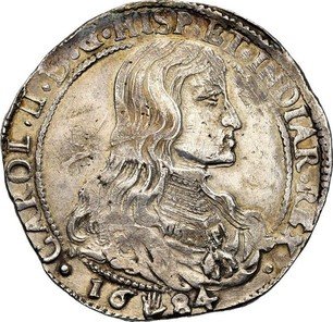 Ducaton de plata holandesa "Charles II" 1684-1700 KM# 105.1 ...