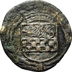 Dutch Duit "Anna van der Marck" 1613-1614 KM# 11 | coinscatalog.NET