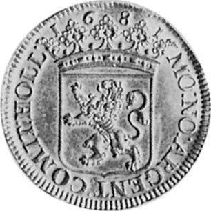 Dutch Silver Gulden Holland Province Standard Coinage 1681 KM# 61 ...