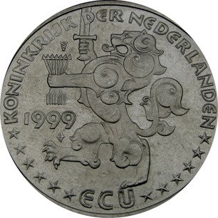 Dutch ECU "100th Anniversary KNLTB" 1999 X# 236 | coinscatalog.NET