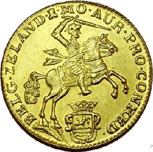 Dutch Gold 14 Guldens "Gouden rijder" 1760-1764 KM# 97 | coinscatalog.NET