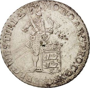 Dutch Silver Ducat "Standing Armored Knight" 1761-1776 KM# 128.2 ...