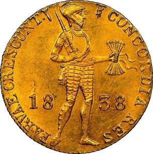 Dutch Gold Ducat "Willem I" 1818-1840 KM# 50.2 | coinscatalog.NET