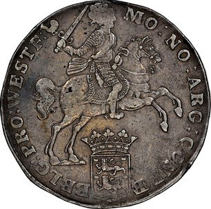 Dutch Silver Ducaton (1 Rider) "West Friesland Province" 1742-1760 KM# 127.1 | coinscatalog.NET