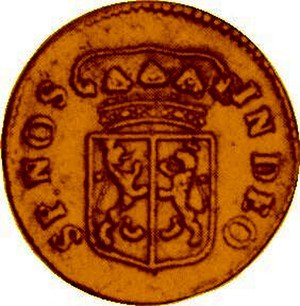 Dutch Gold Duit Gelderland Province Standart Coinage 1755-1756 KM# 88c ...
